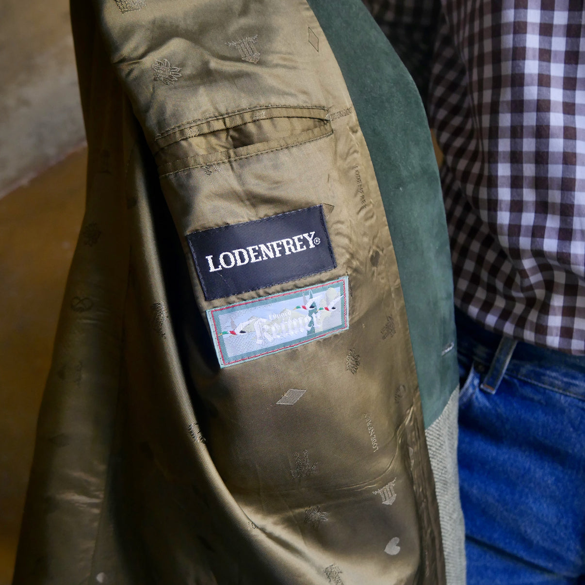 Vintage Trachten Jacket | 90s Lodenfrey Olive Green Linen Blazer | Lar ...